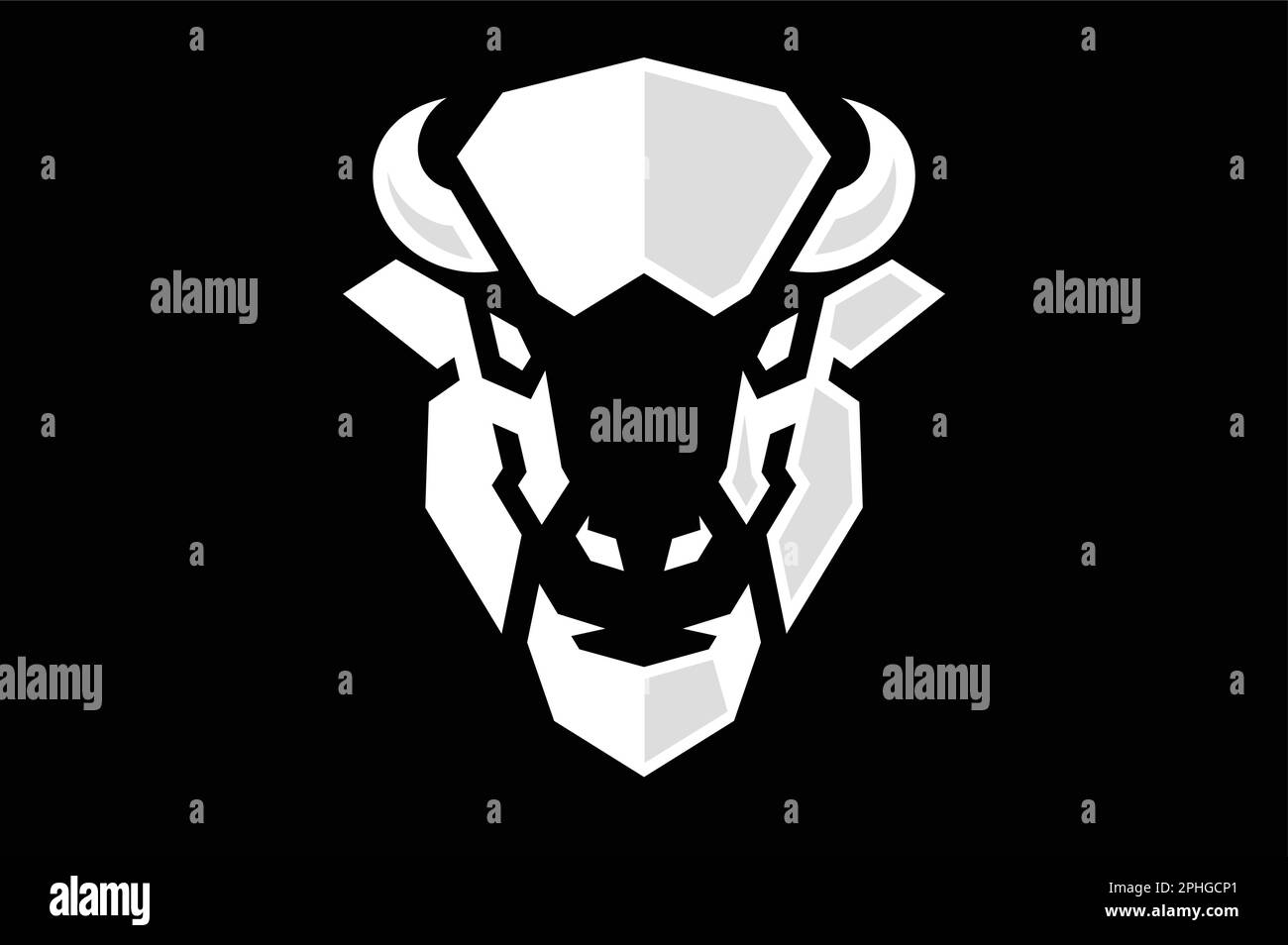 Abstract Design of Bison Head Stock Vector Image & Art - Alamy