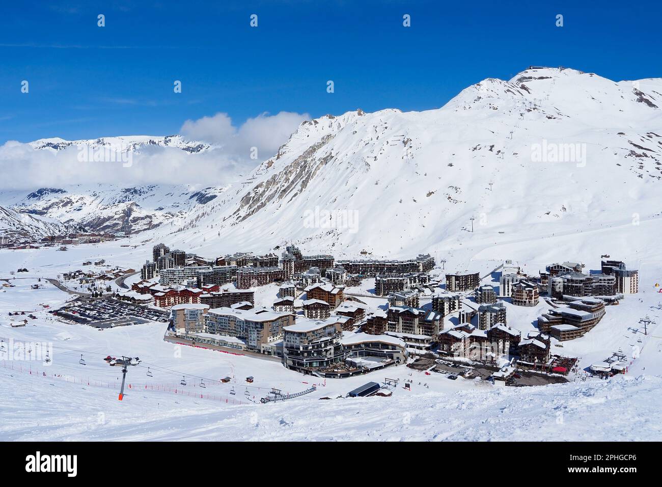 View of Val Claret resort Tignes France Stock Photo - Alamy