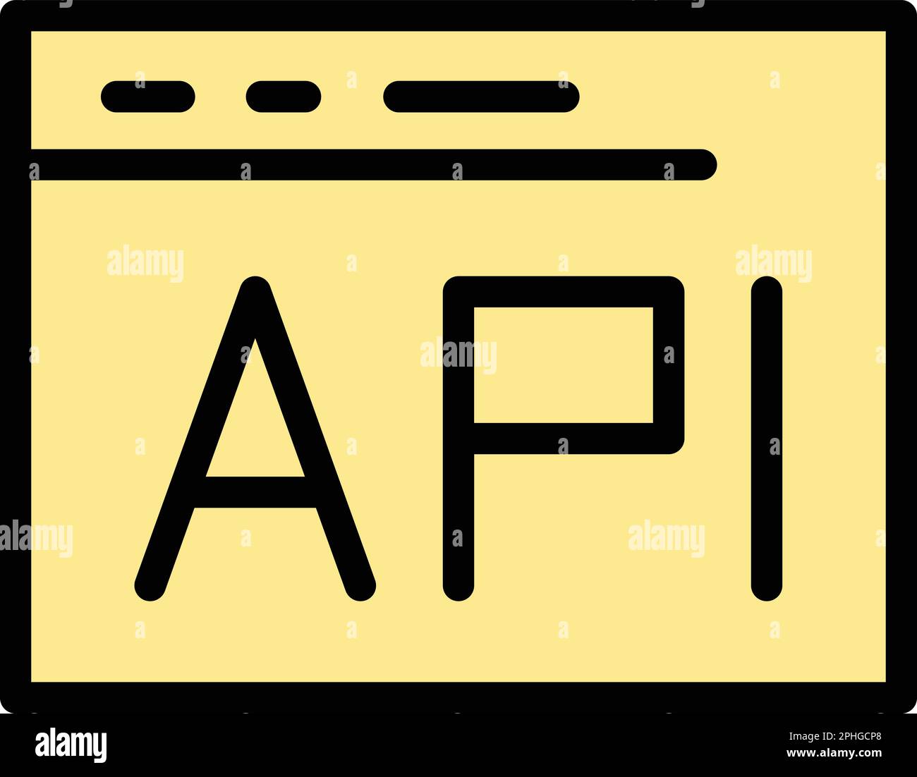 Api Gear Web Window Icon Outline Api Gear Web Window Vector Icon For