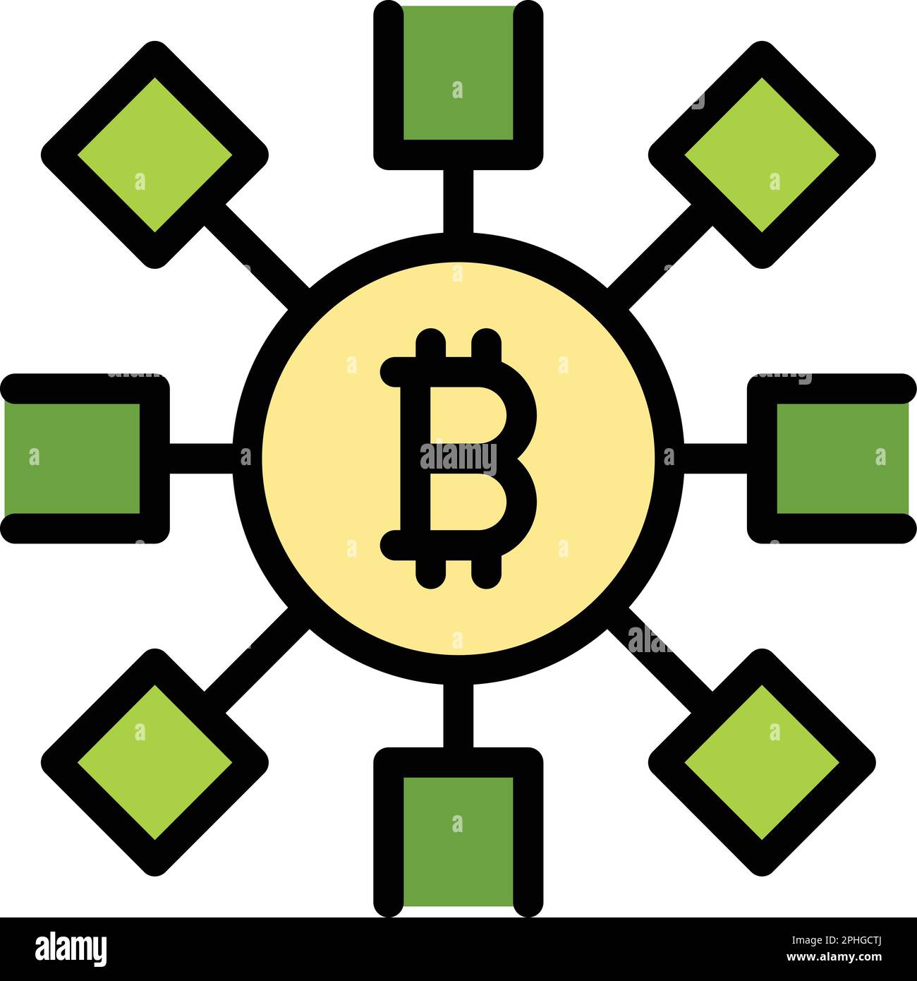 Bitcoin market icon. Outline Bitcoin market vector icon for web design ...