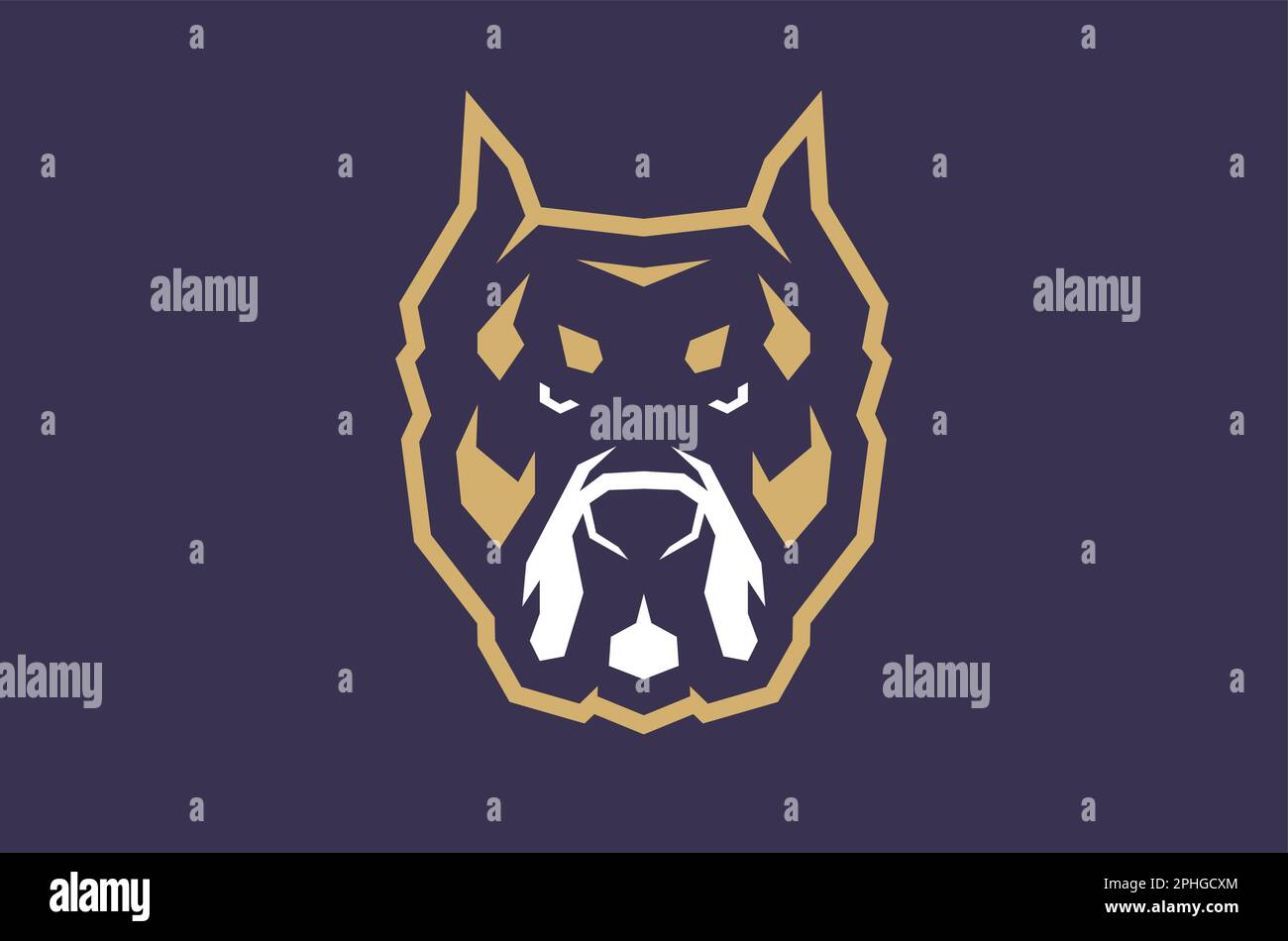 Edgy Symbol of Aggressive American Bully Dog Head Stock Vector Image ...