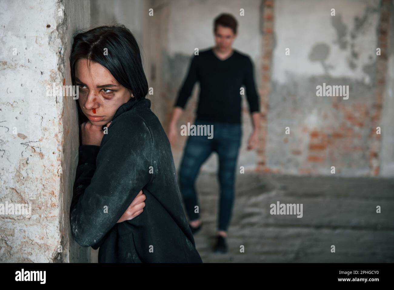 Sad kidnapped young man hostage hi-res stock photography and images - Alamy