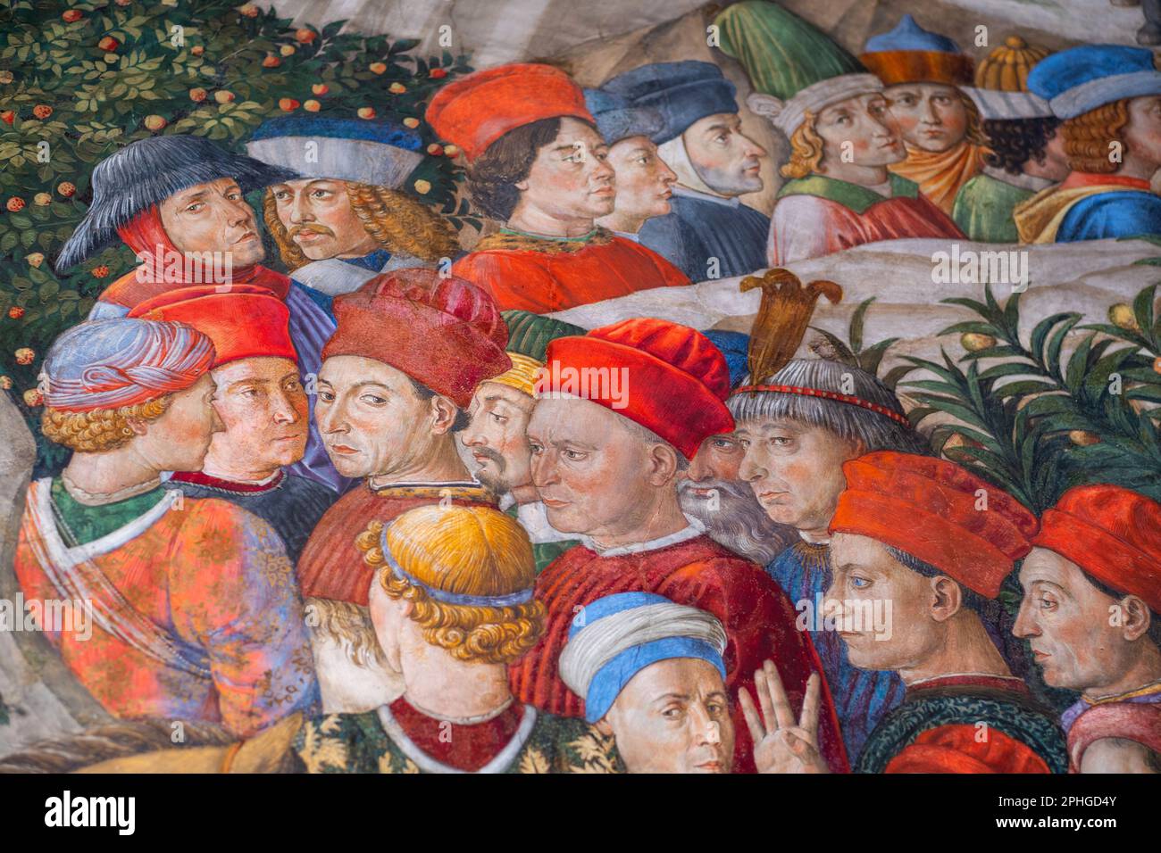Benozzo Gozzoli's Procession of the Magi fresco in the Medici Chapel in ...