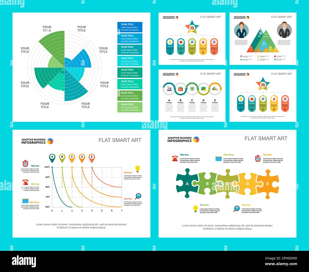 Colorful infograph charts set Stock Vector Image & Art - Alamy