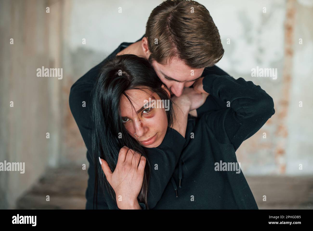 Sad kidnapped young man hostage hi-res stock photography and images - Alamy