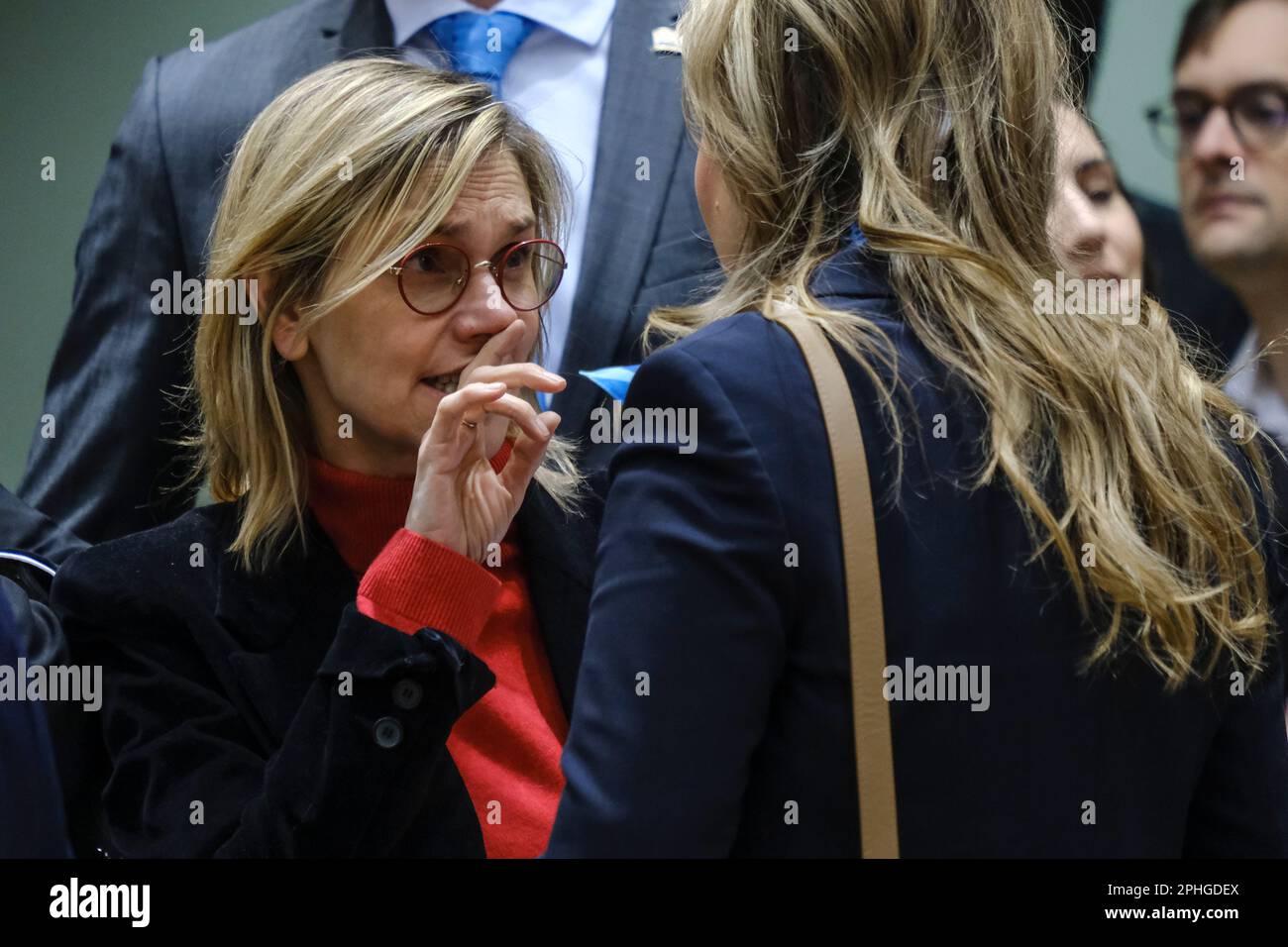 Brussels, Belgium. 28th Mar, 2023. Agnes PANNIER RUNACHER, Minister for ...