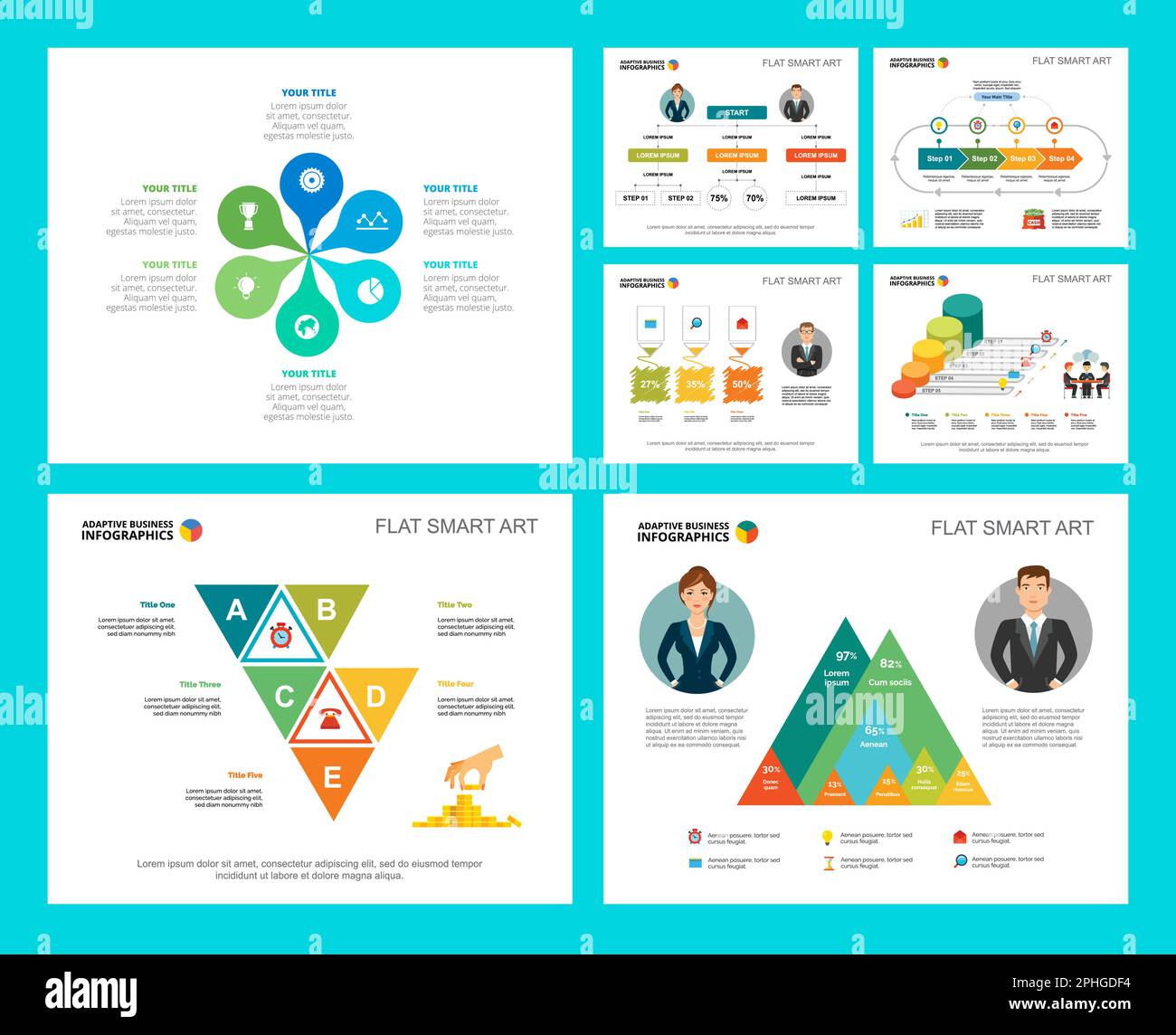 Colorful statistics and finance concept infographic charts set Stock ...