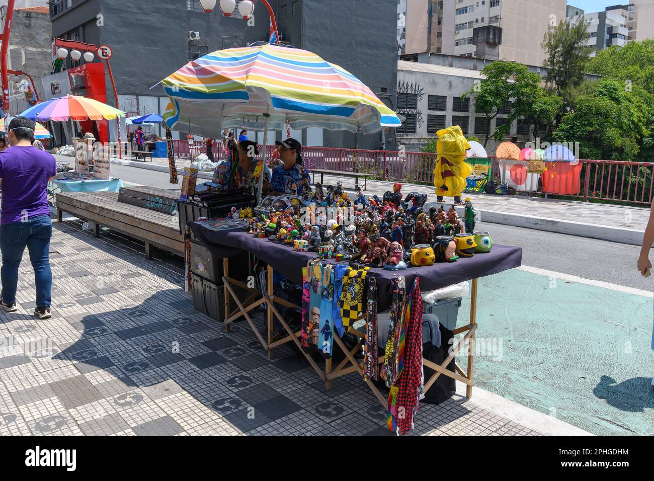 Sao Paulo, SP, Brazil - December 31, 2022: street shop at Galvao Bueno ...