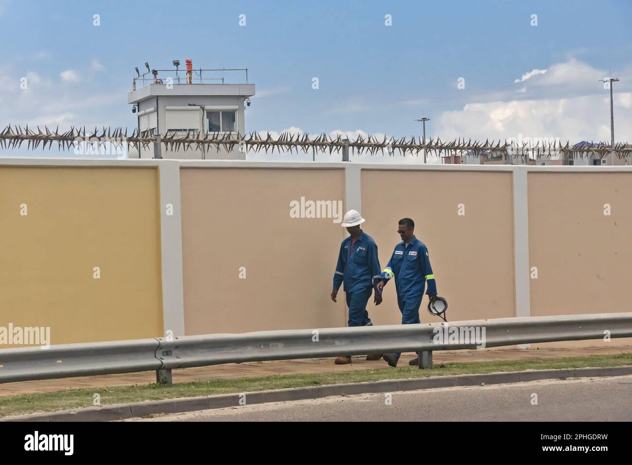 Two workers returning from work, St. Maarten, Southern Caribbean Stock ...