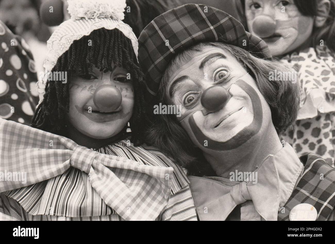 CLOWN BOBBY BRISTOL HAVING FUN WITH YOUNG CLOWN FROM BOGNOR RICHARD ...