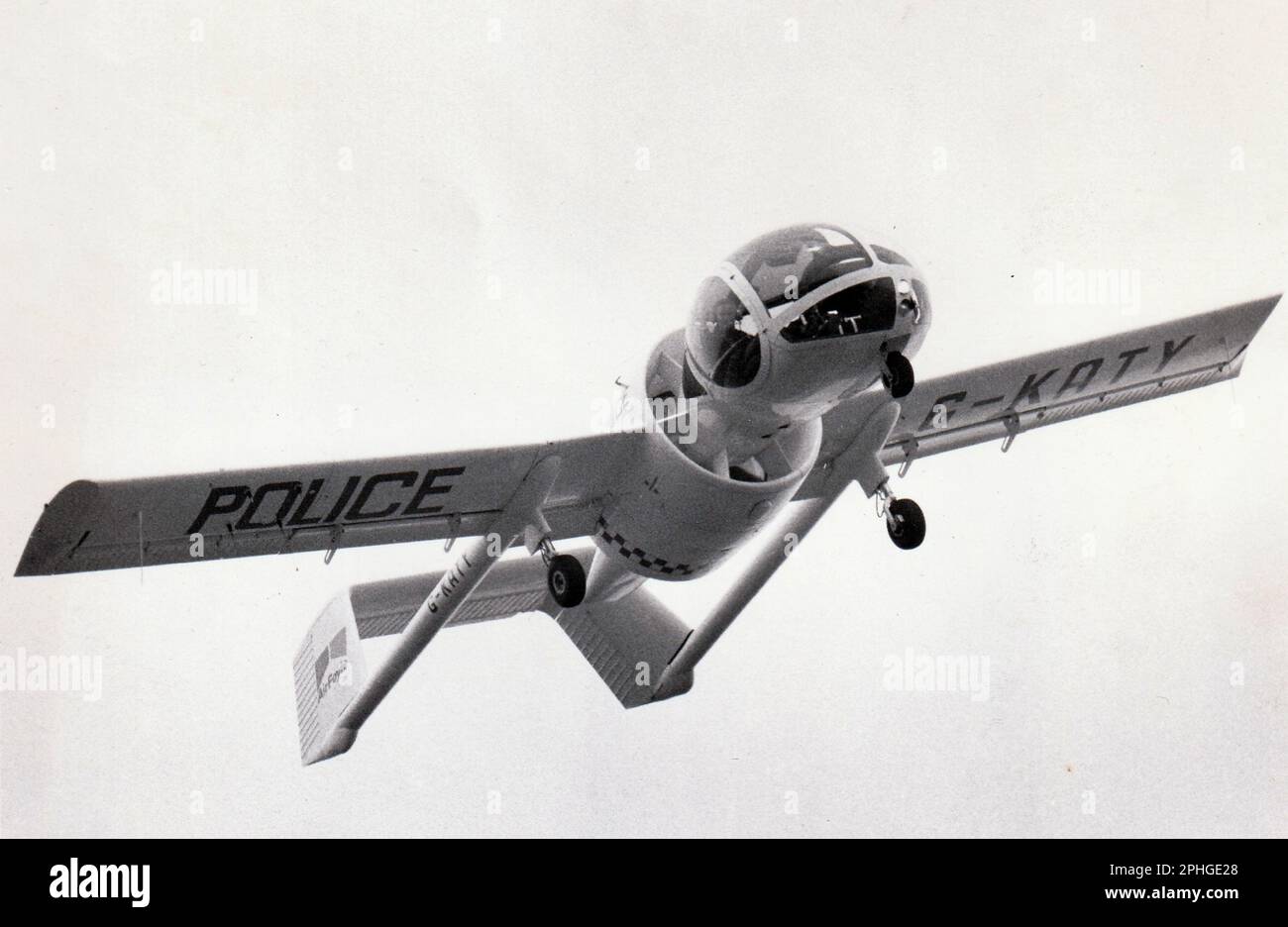 OPTICA POLICE SPOTTER PLANE PIC MIKE WALKER 1985 Stock Photo - Alamy