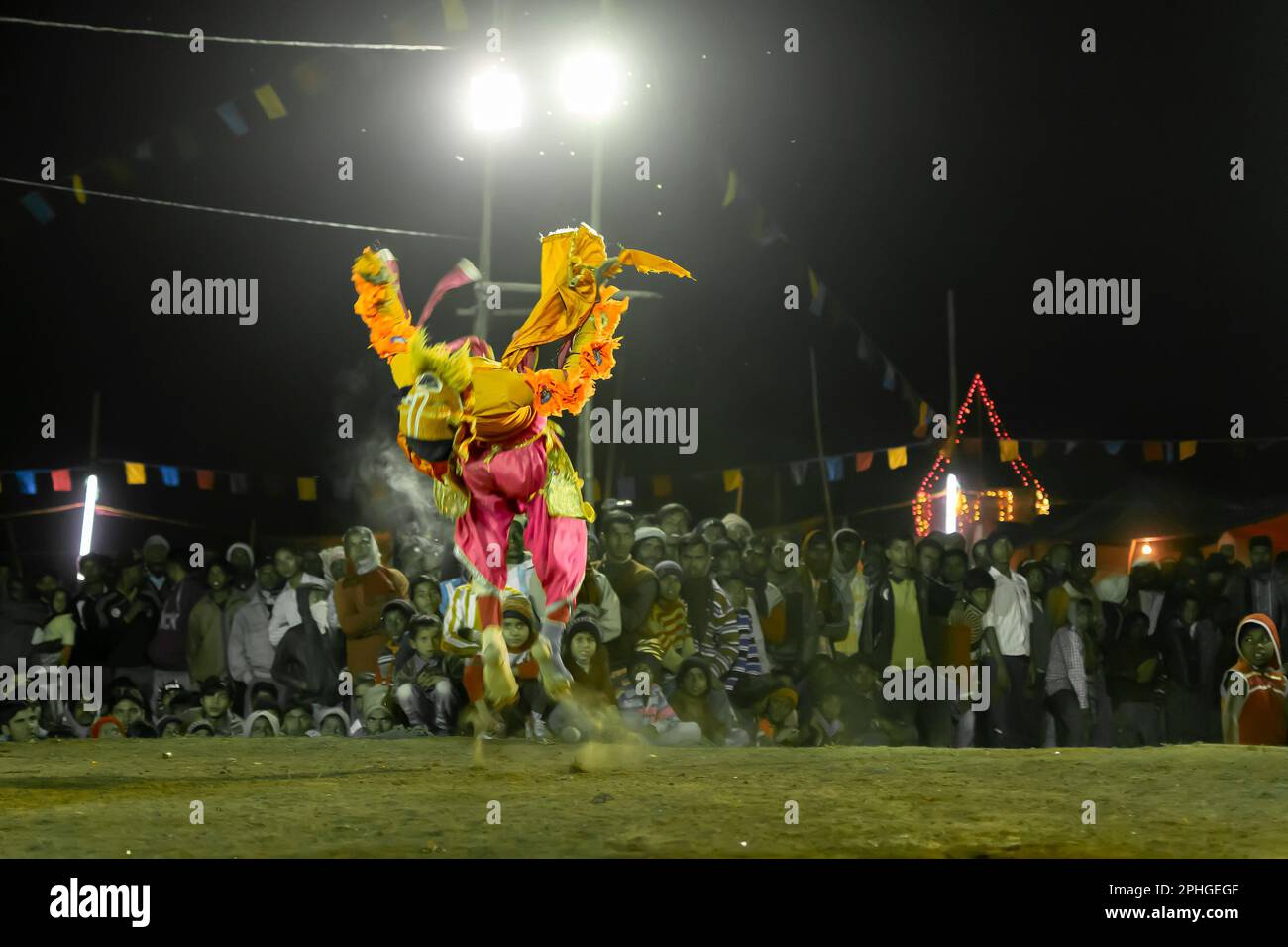 Chhau dancer vaulting hi-res stock photography and images - Alamy