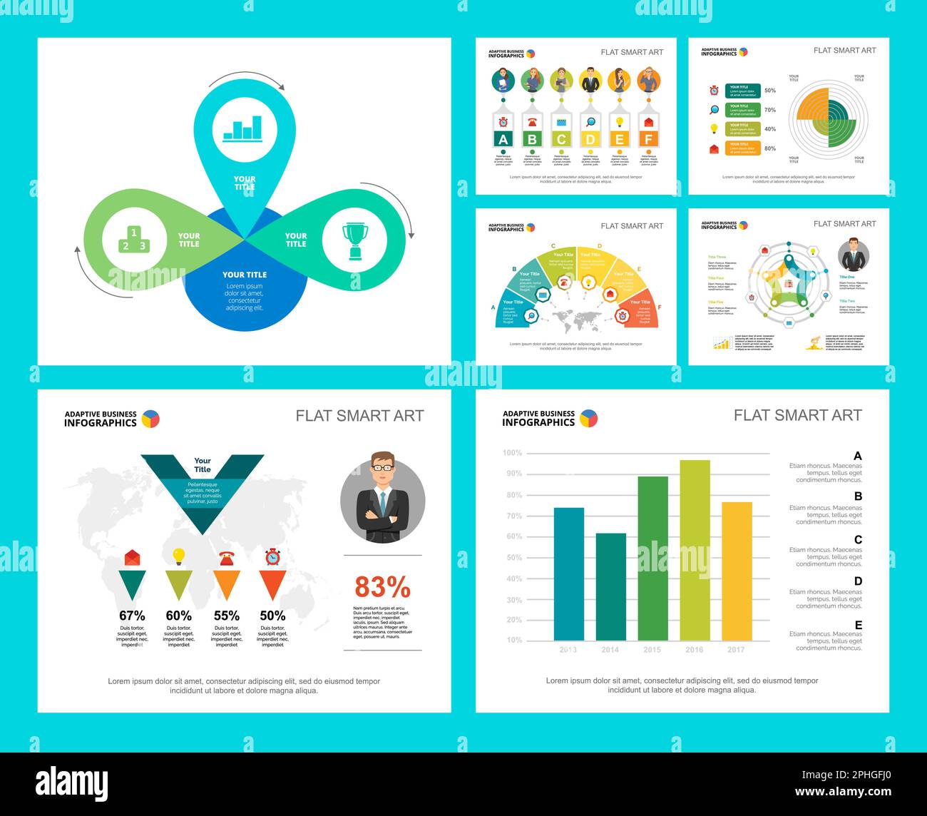 Colorful statistics and logistics infographic charts set Stock Vector ...