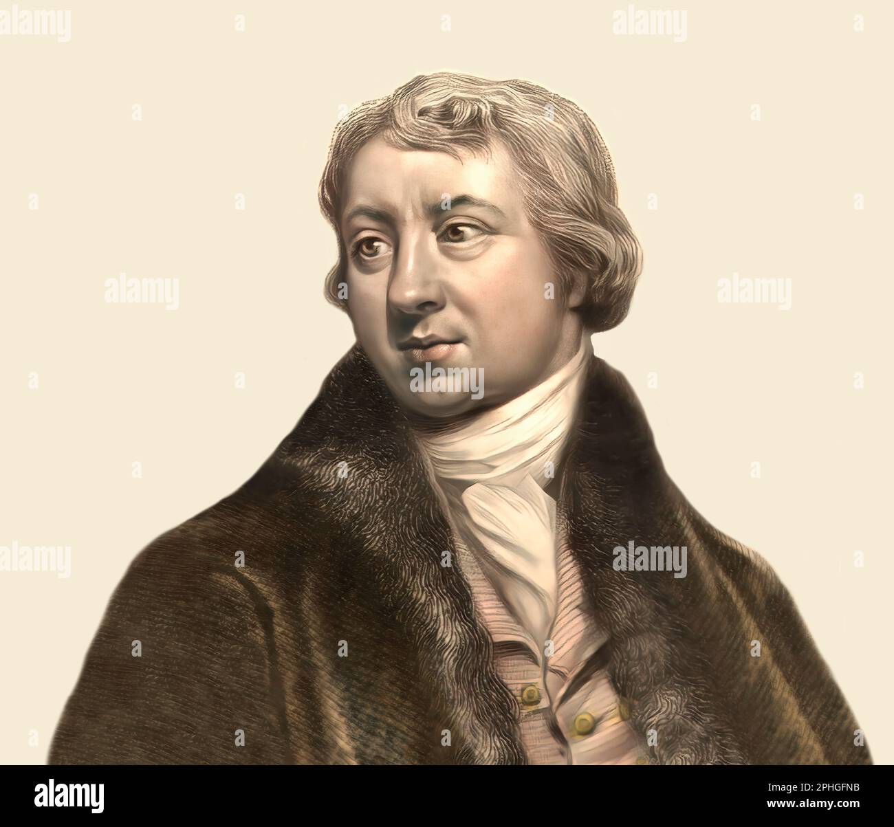 Edward Jenner, 1749-1823, English physician and scientist, digitally ...