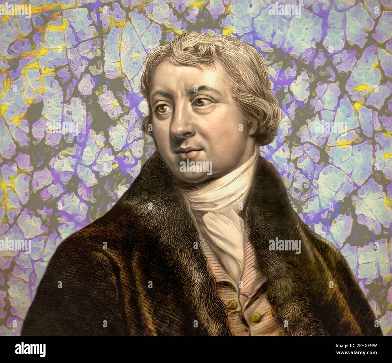 Edward Jenner, 1749-1823, English physician and scientist, digitally ...