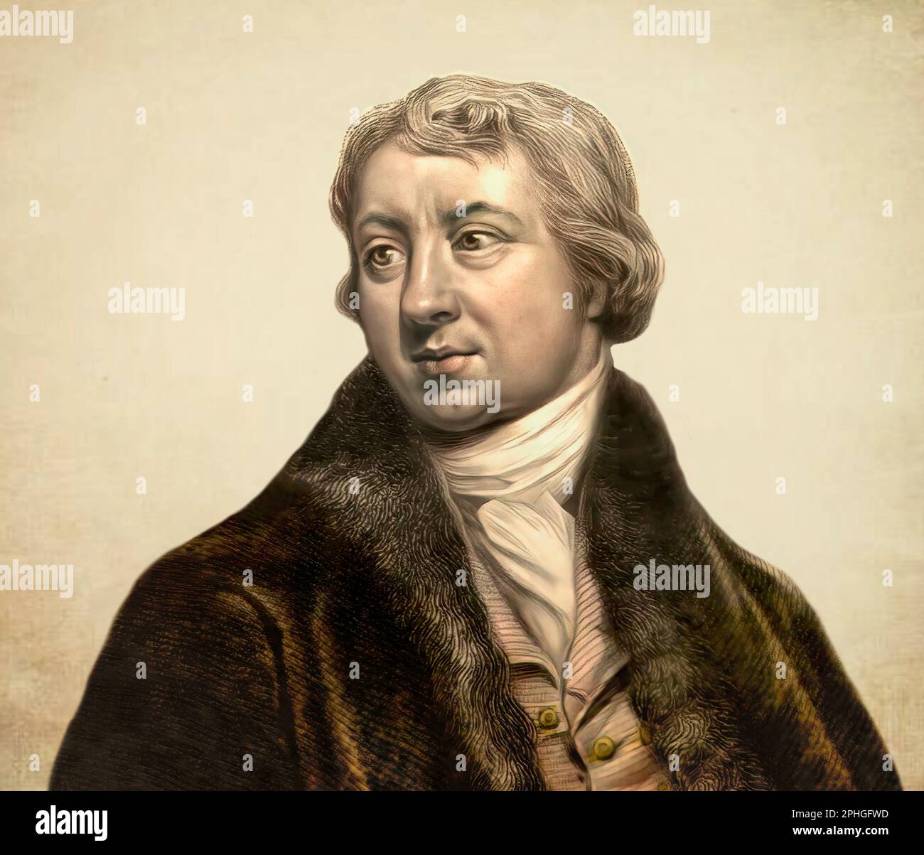 Edward Jenner, 1749-1823, English physician and scientist, digitally ...
