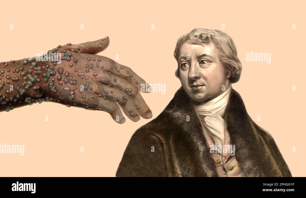 Edward Jenner, 1749-1823, English physician and scientist, digitally ...