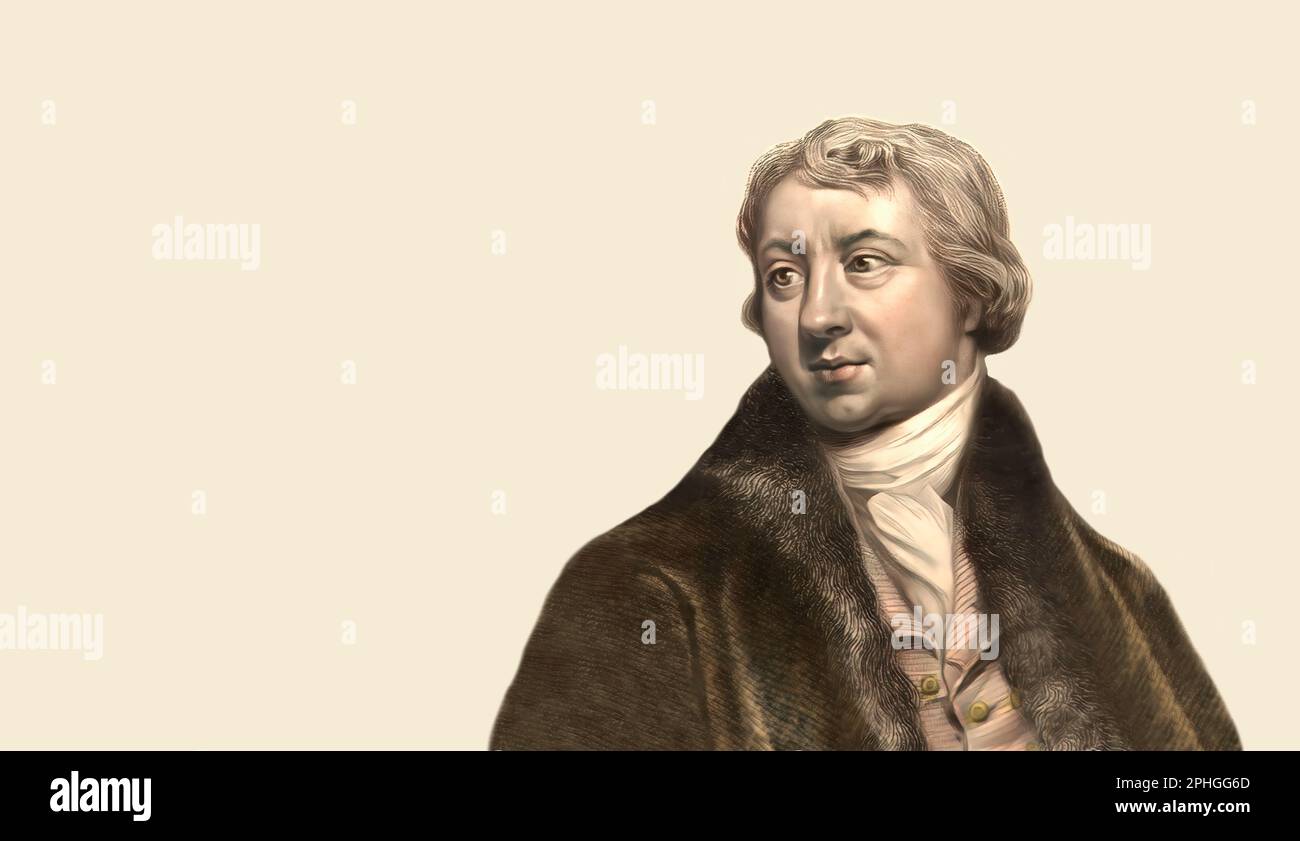 Edward Jenner, 1749-1823, English physician and scientist, digitally ...