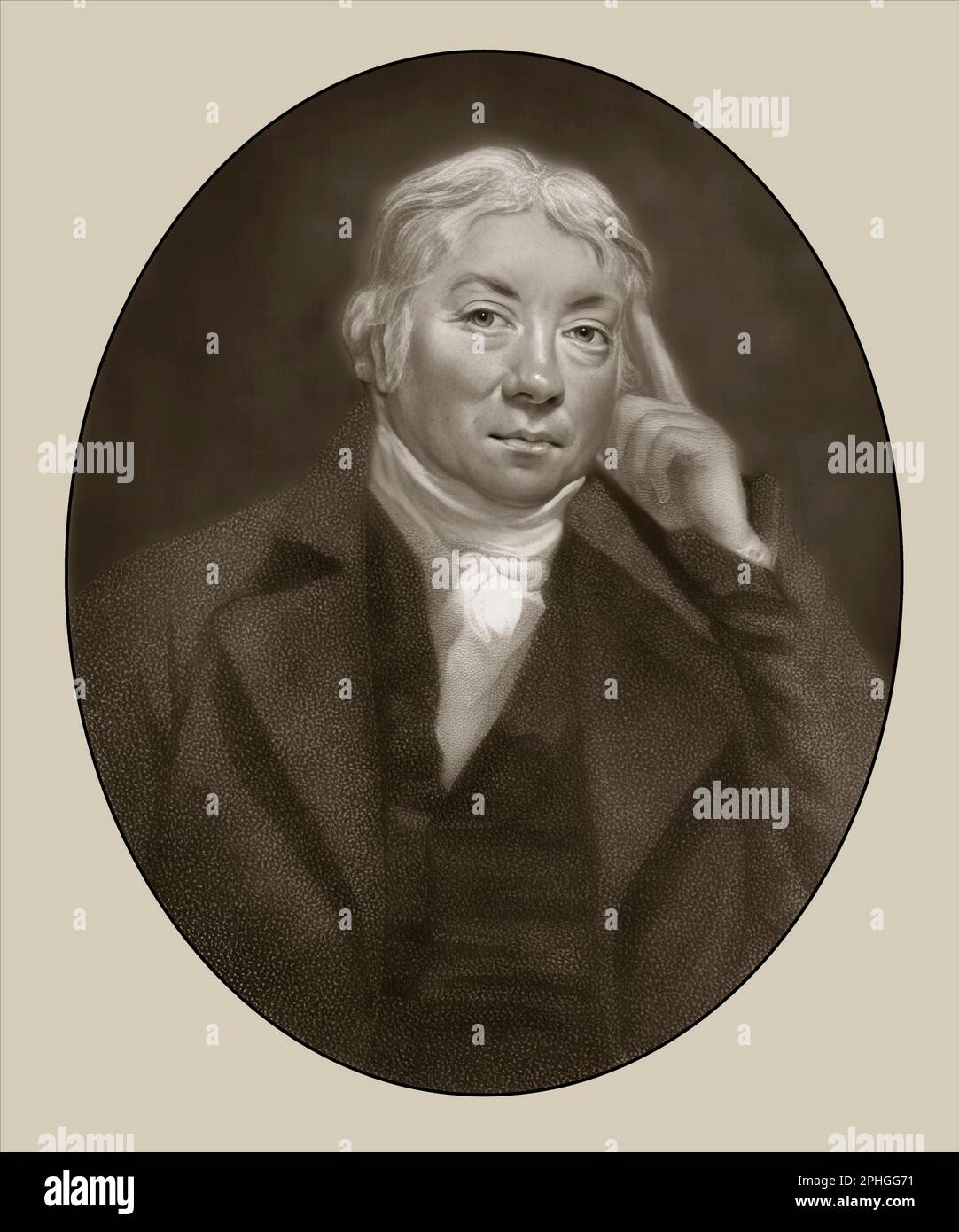Edward Jenner, 1749-1823, English physician and scientist, digitally ...