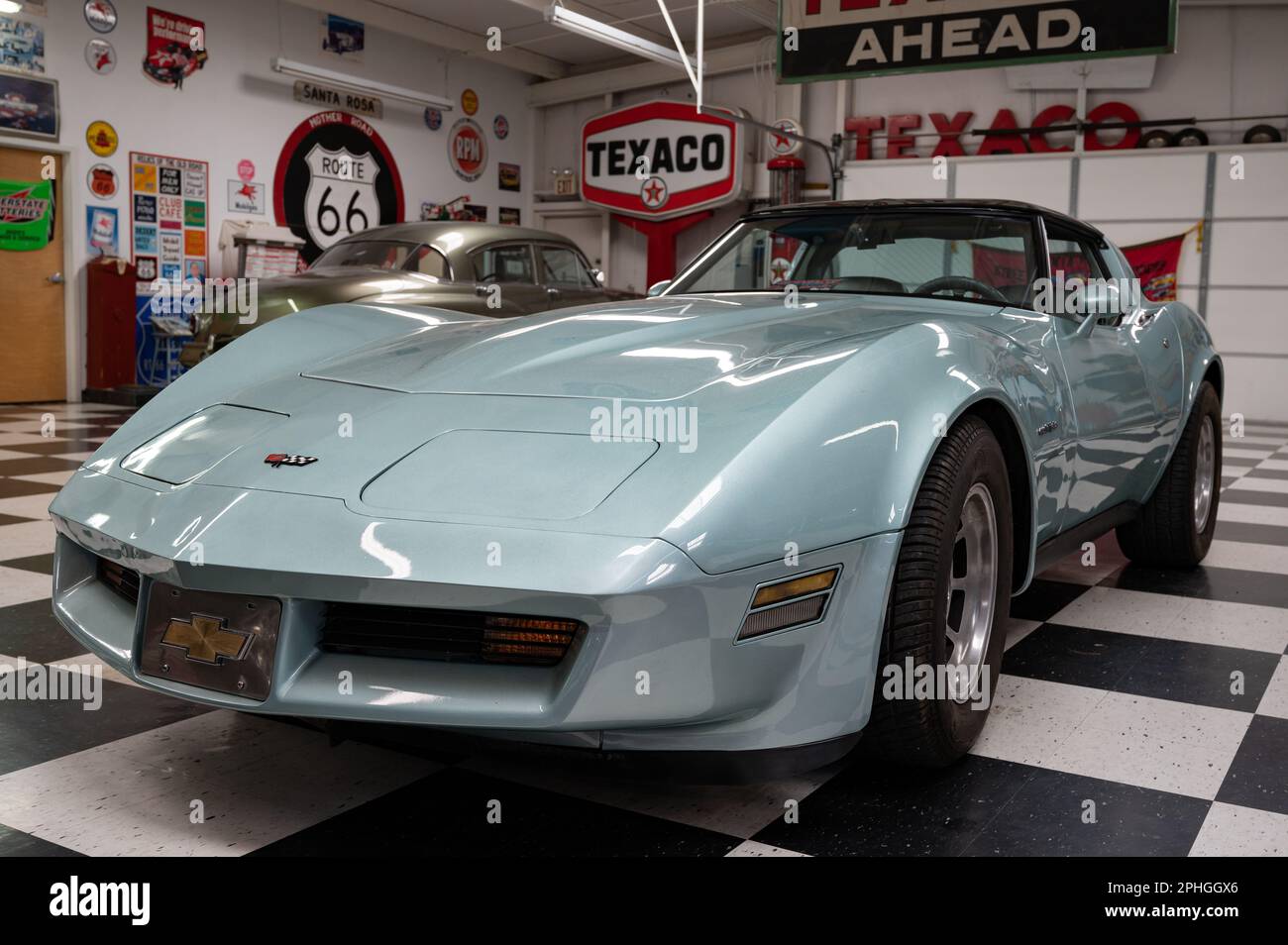Detail of the classic American sports car Chevrolet Corvette C3 L-83 ...