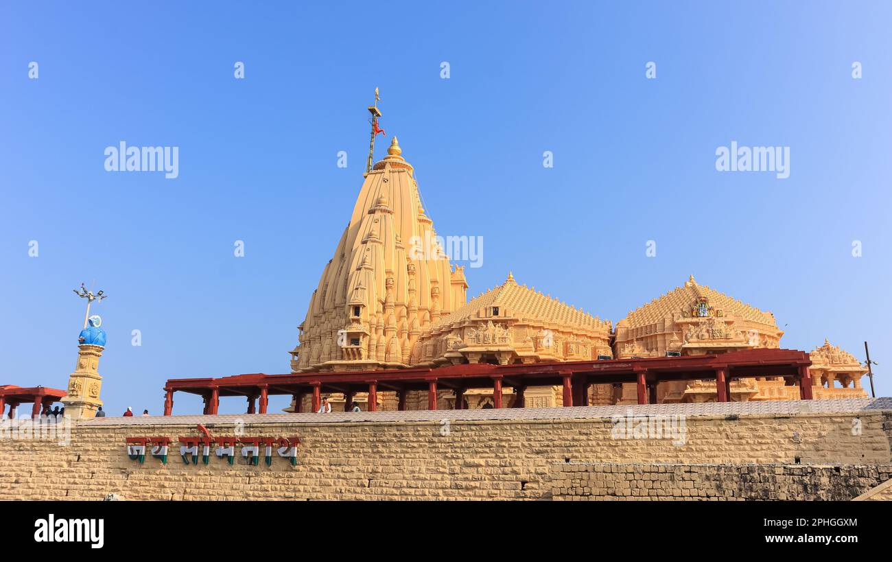 Beautiful View of Somnath Temple, Historical Jyatirlinga, Lord Shiva ...