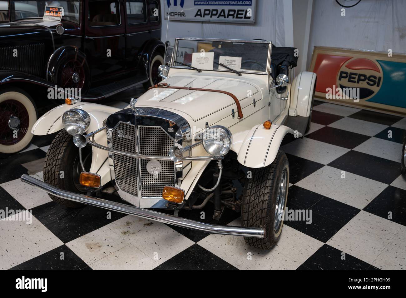Detail of a 1929 Gazelle Kit Car based on a Mercedes Benz Stock Photo ...