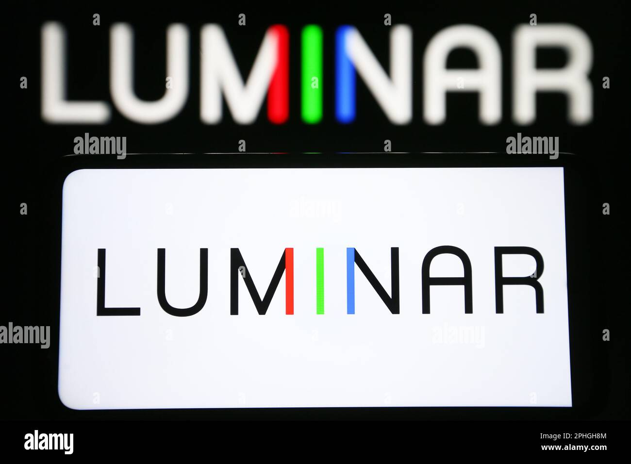 In this photo illustration, Luminar Technologies Inc. logo is seen displayed on a smartphone ...