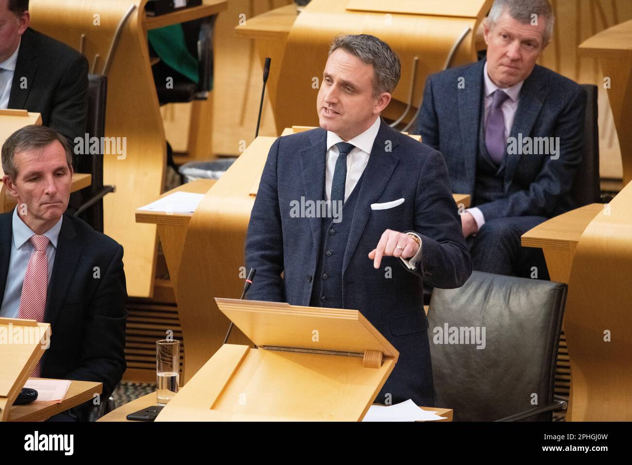 Edinburgh, Scotland, UK. 28th Mar, 2023. PICTURED: Alex Cole-Hamilton ...