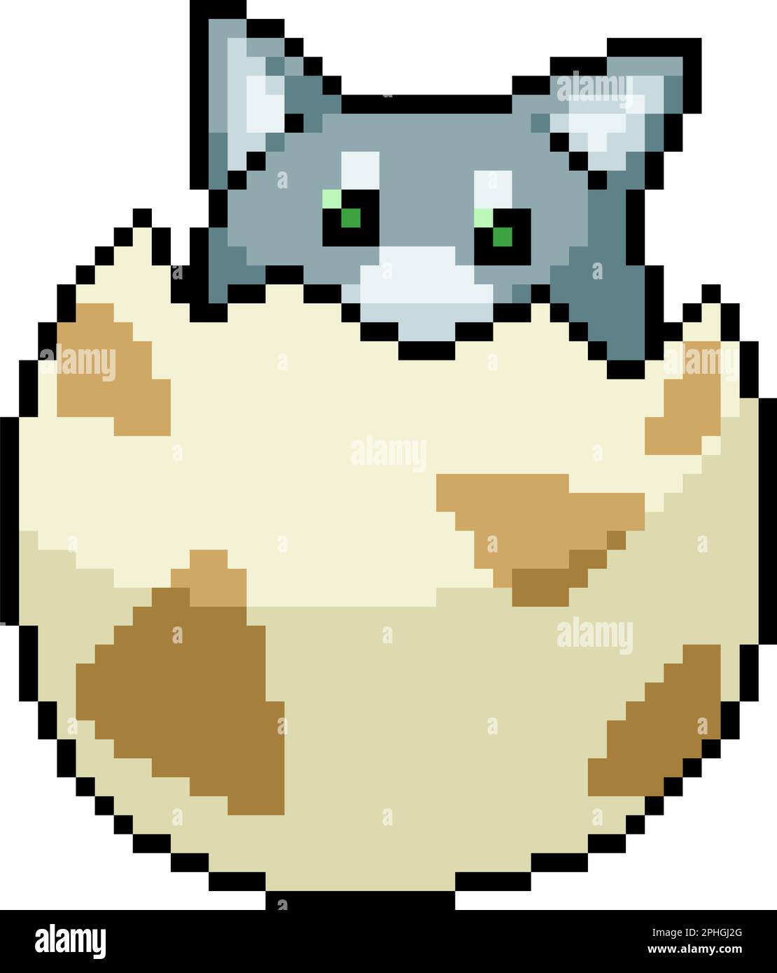 Cute cat pixel art hi-res stock photography and images - Alamy