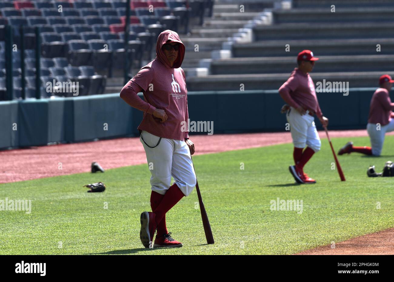 MEXICO CITY, MEXICO- March 27. Diablos Rojos del México baseball team ...