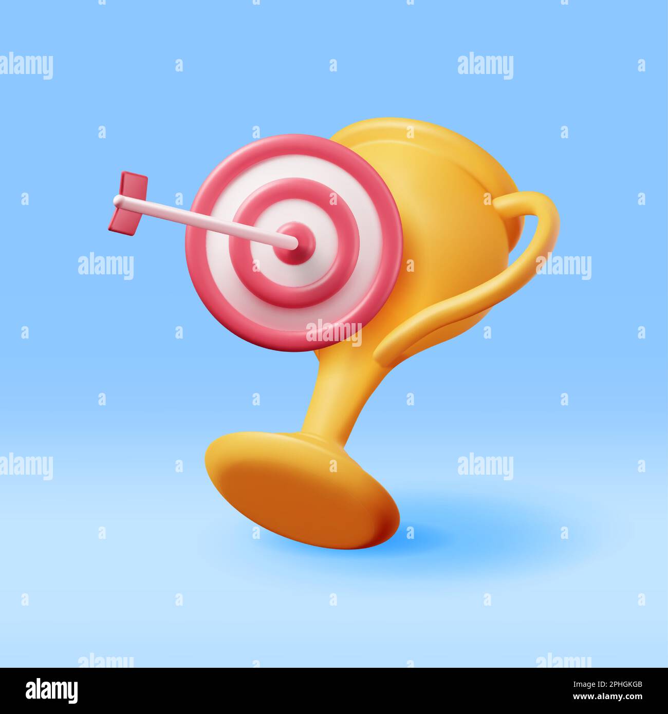 3D Champion Trophy with Target Stock Vector Image & Art - Alamy