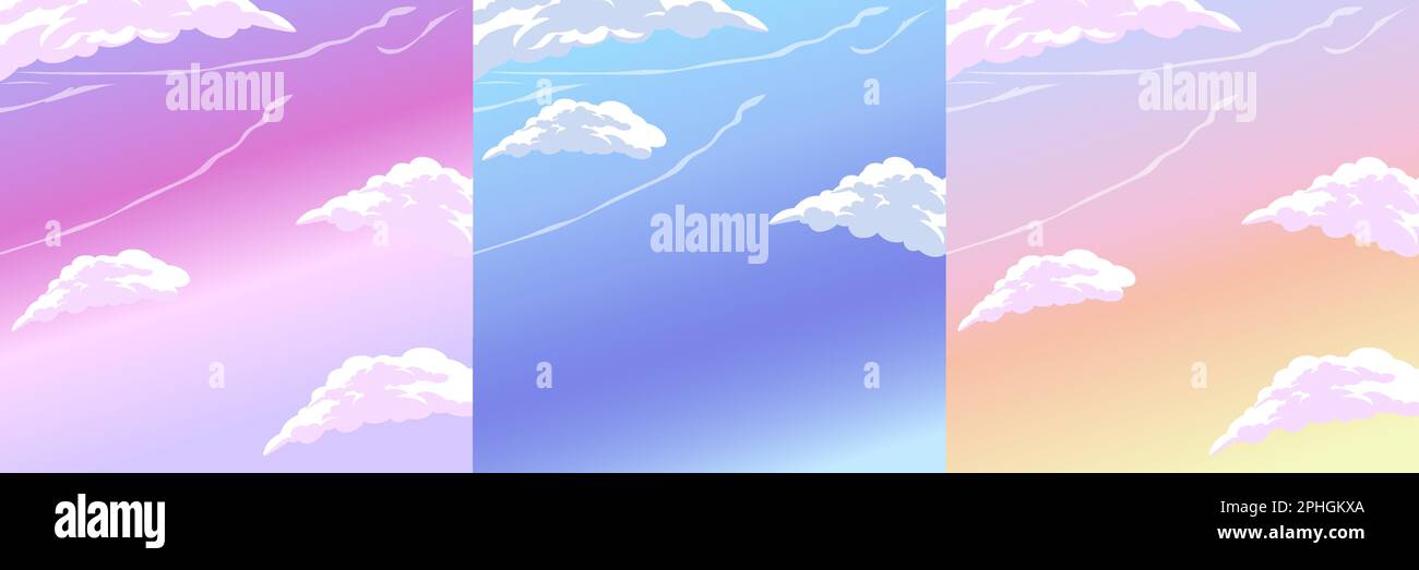 Sky background with clouds. Vector illustration Stock Vector Image ...
