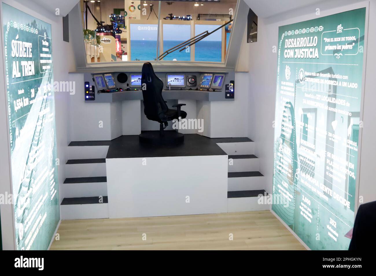 Non Exclusive: March 27, 2023, Mexico City, Mexico: A booth with a Tren ...