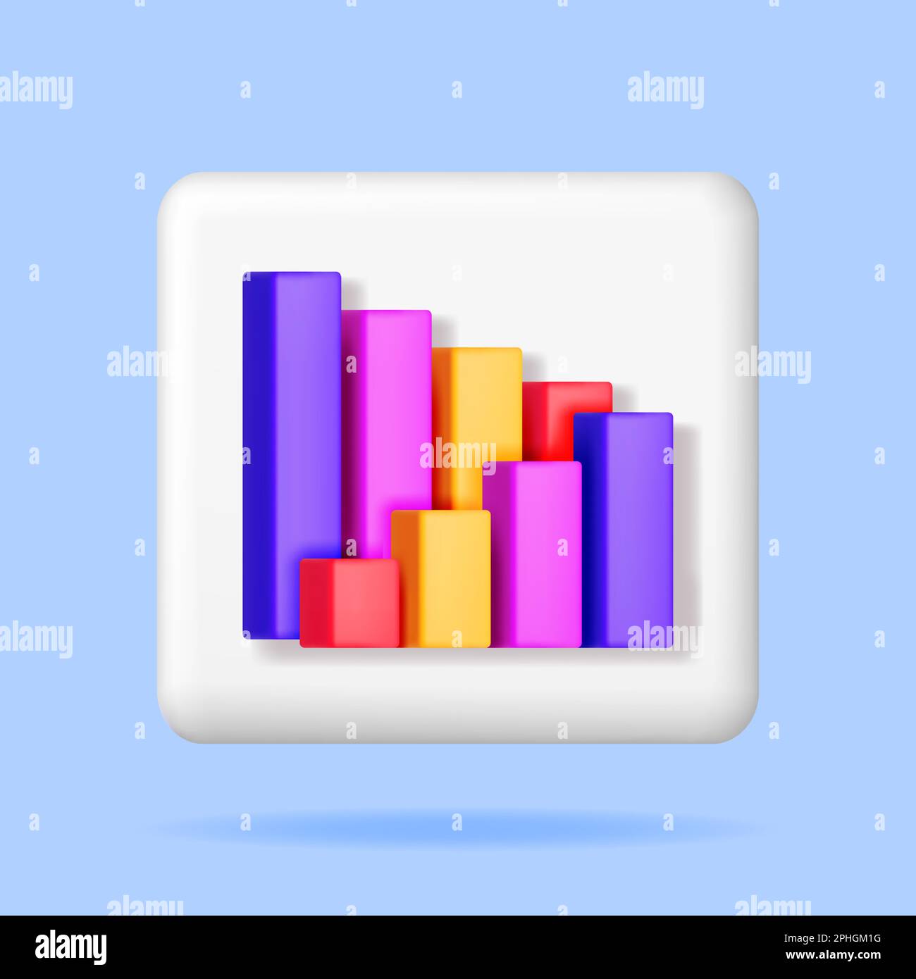 3D Growth Stock Diagram Isolated Stock Vector Image & Art - Alamy