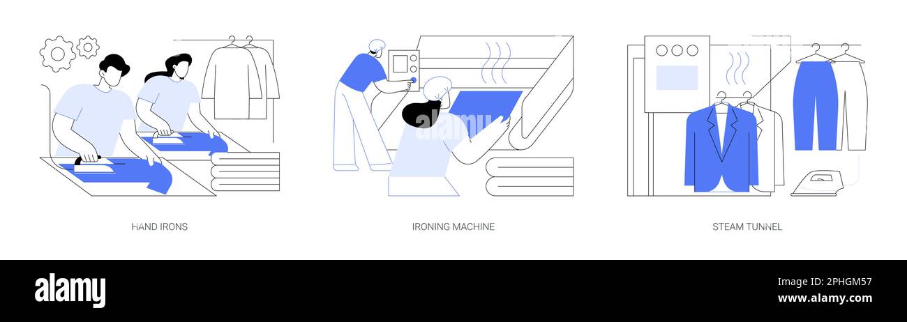 Garment finishing abstract concept vector illustrations Stock Vector ...