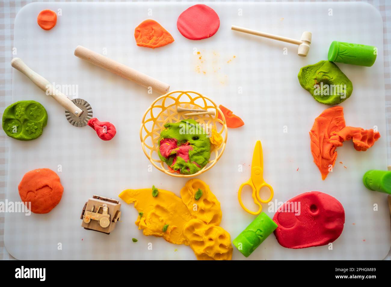 Colorful plasticine. Sensory development and experiences themed activities with children fine motor skills development Stock Photo Alamy