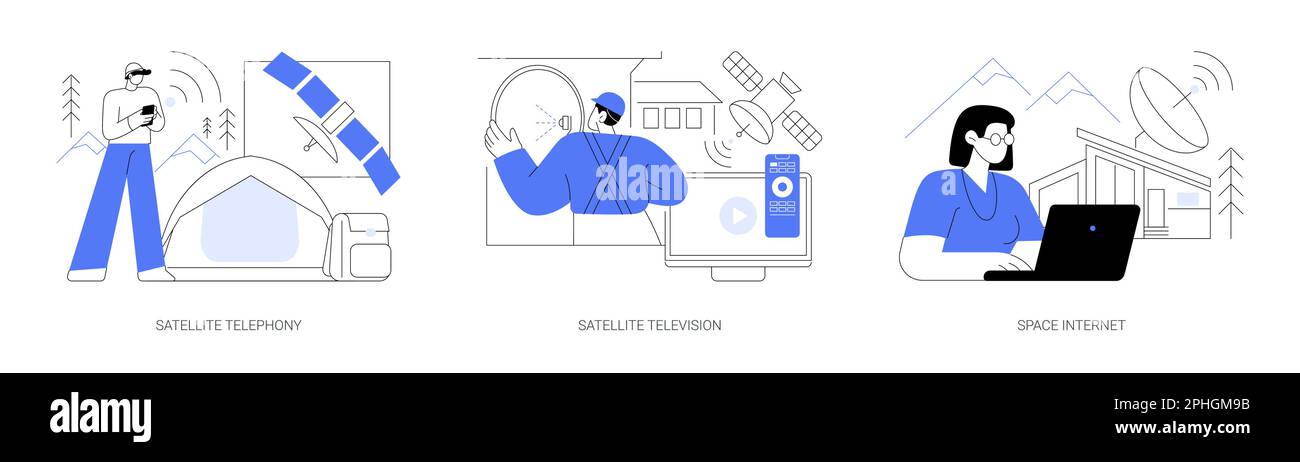 Telecommunications abstract concept vector illustrations Stock Vector ...