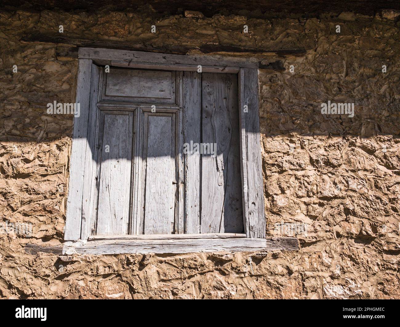 aged vintage old wood window rough architecture. Wall background no ...