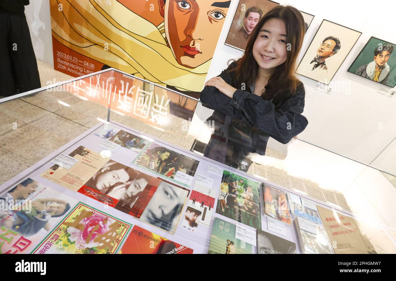 Leslie Cheung's fans Ellie Yuen, 19, attends the HHeminiscing Leslie ...
