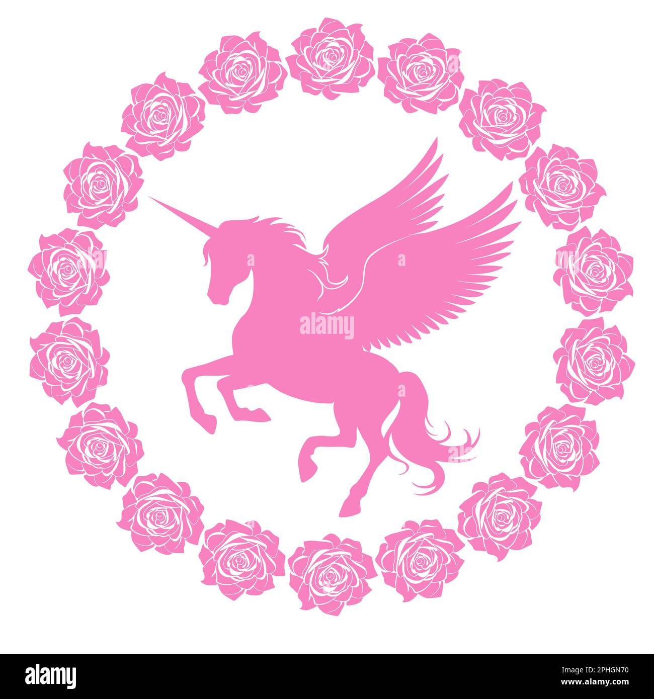 Pink Unicorn Silhouette