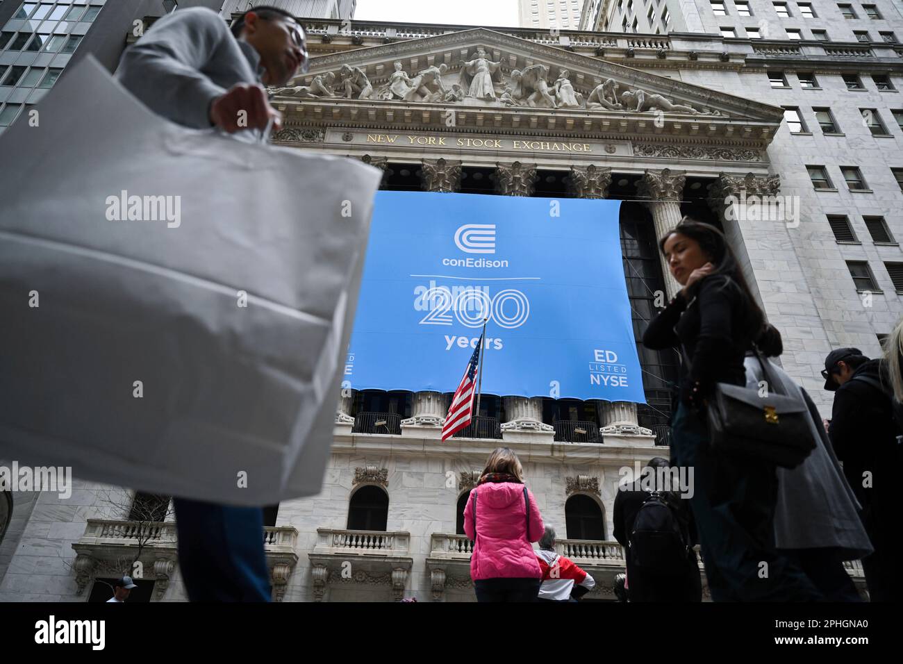 Photo by: NDZ/STAR MAX/IPx 2023 3/27/23 'Con Edison 200 Years' signage ...
