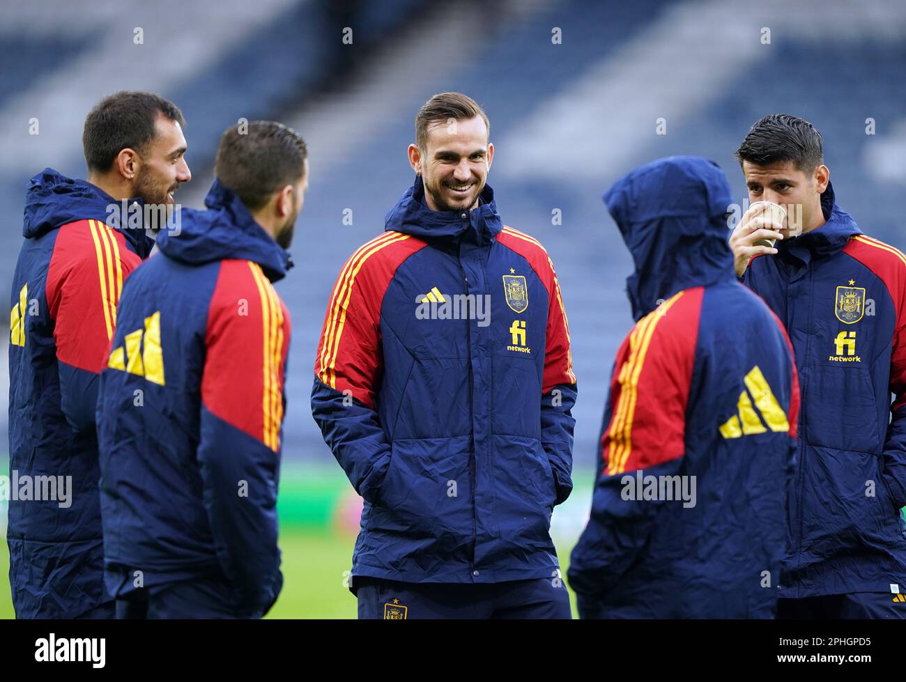 Spain's Fabian Ruiz (centre) ahead of the UEFA Euro 2024 qualifying ... Spain's Fabian Ruiz (centre) ahead of the UEFA Euro 2024 qualifying ...
