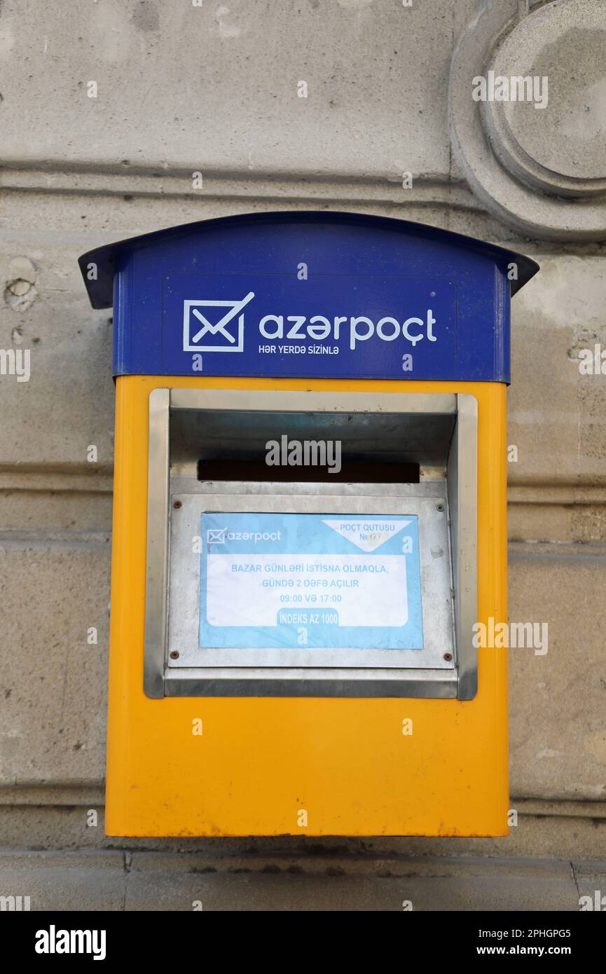 Postal collection box in Azerbaijan Stock Photo - Alamy