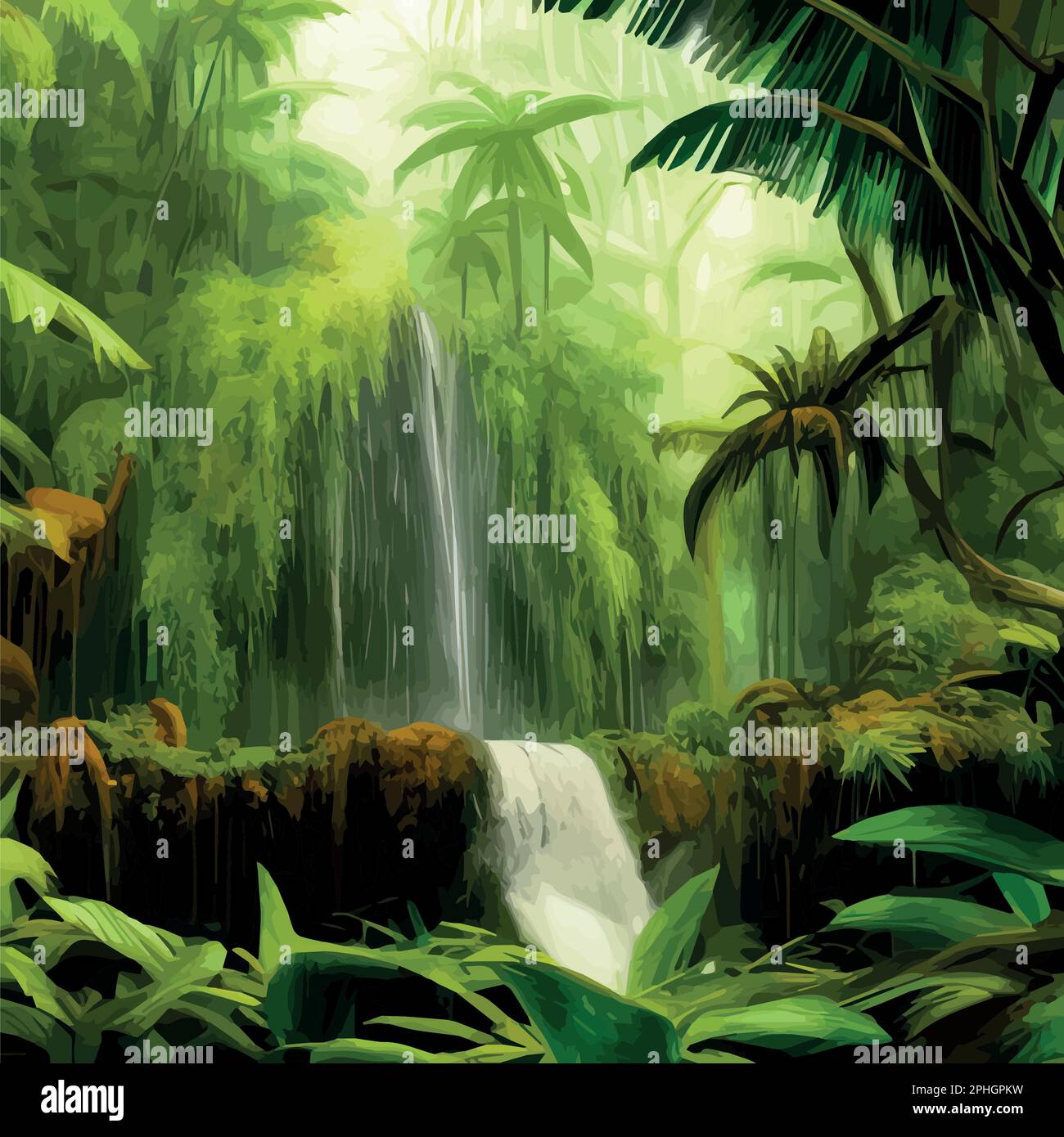 Amazonia landscape Stock Vector Images - Alamy