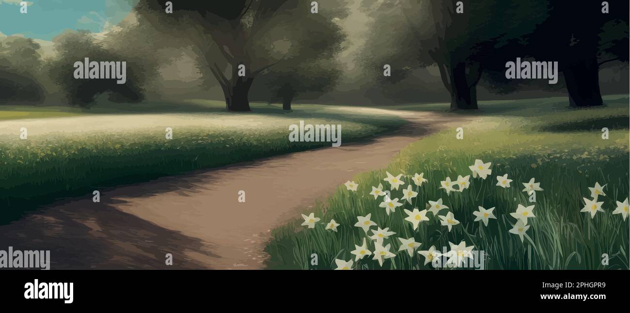 Tree in clearing Stock Vector Images - Alamy