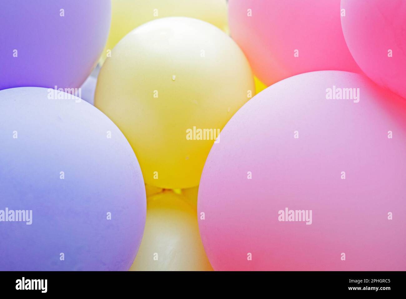abstract background of beautiful multi-colored air balloons, horizontal ...