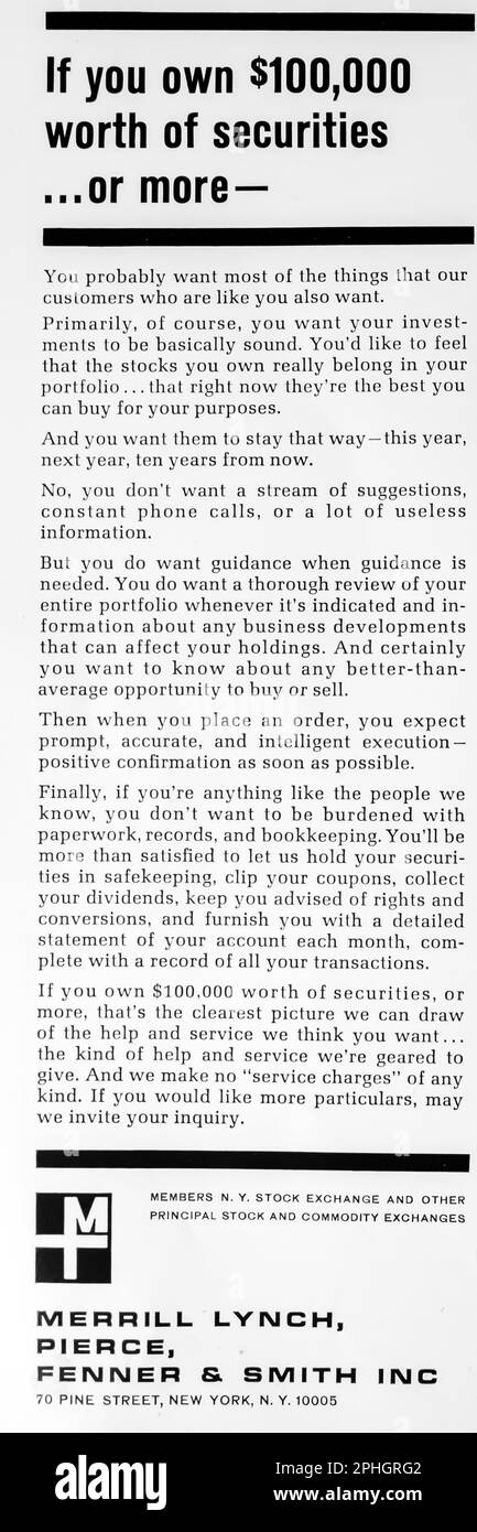 Merrill lynch ads hi-res stock photography and images - Alamy