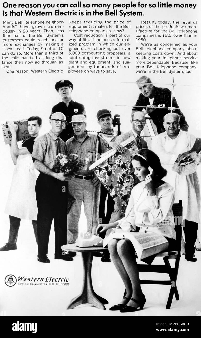 1960s telephone advert hi-res stock photography and images - Alamy