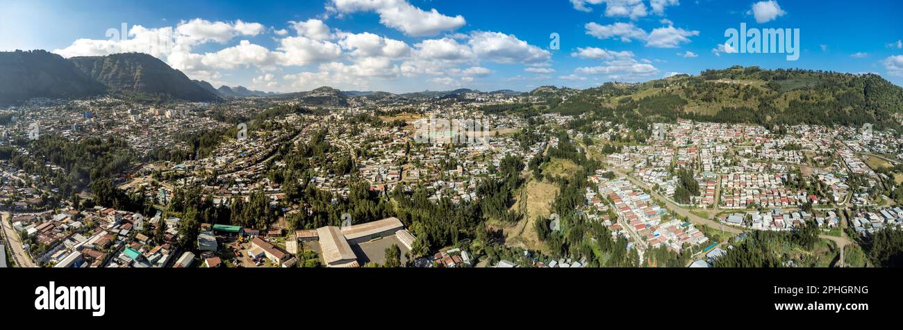 Aerial panoramic view of the city of Dessie, Ethiopia Stock Photo - Alamy