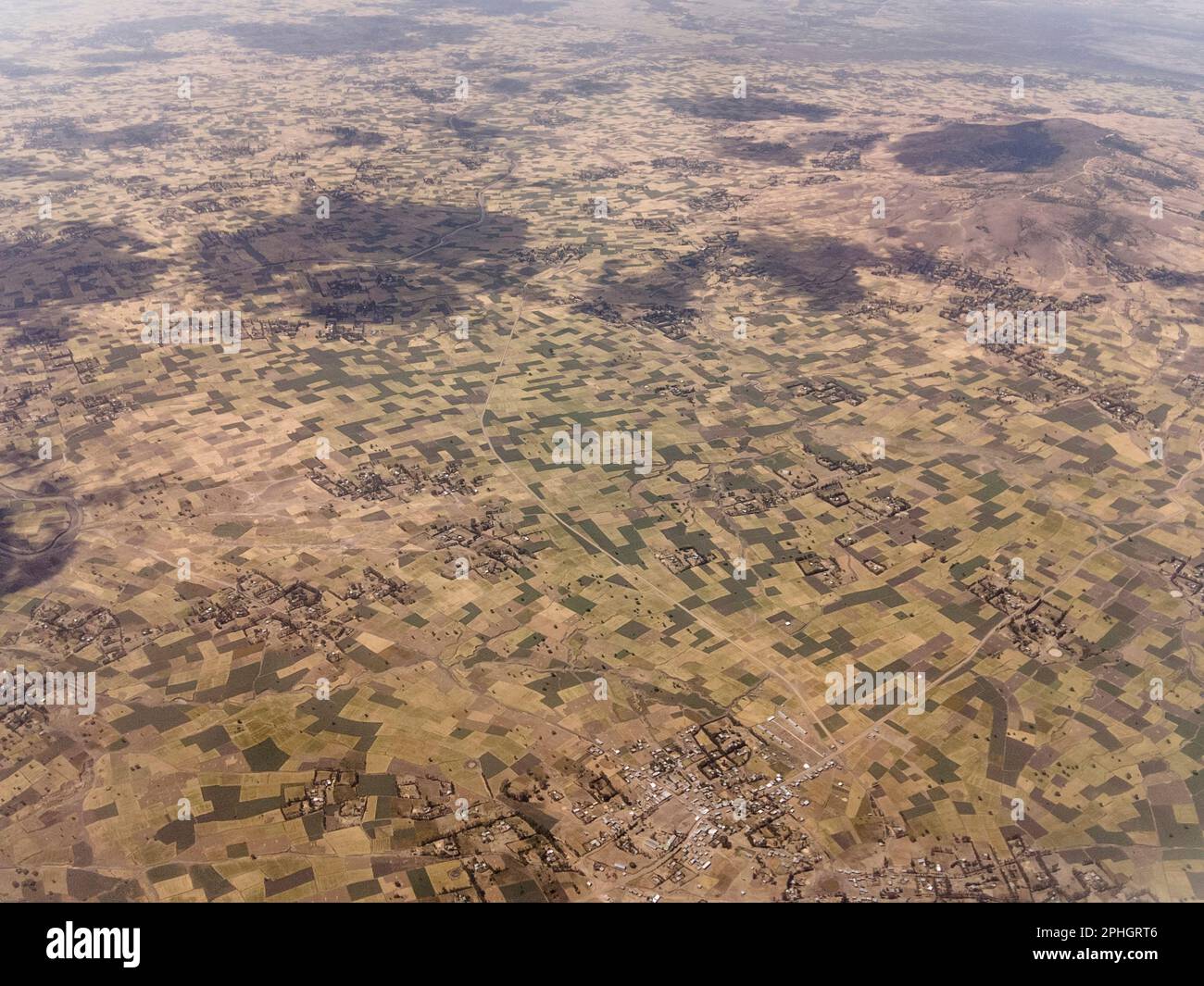 Aerial view of a patchwork of farms in Ethiopia, Africa Stock Photo - Alamy